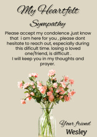 Sympathy Card Template | PosterMyWall