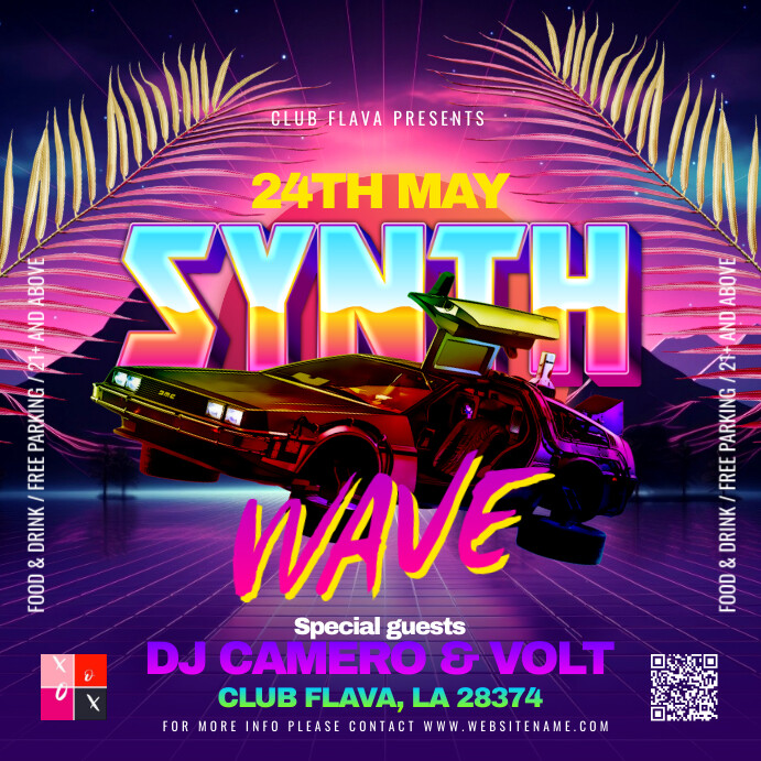 Copy of Synthwave | PosterMyWall