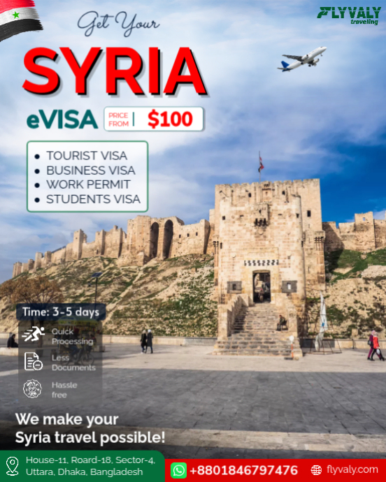 Syria visa processing ads design template | PosterMyWall