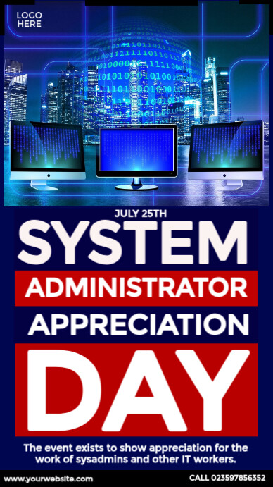 System Administrator Appreciation Day Ad Template | PosterMyWall