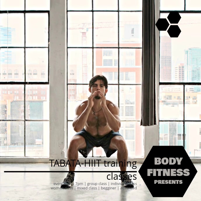 Tabata HIIt training Template | PosterMyWall