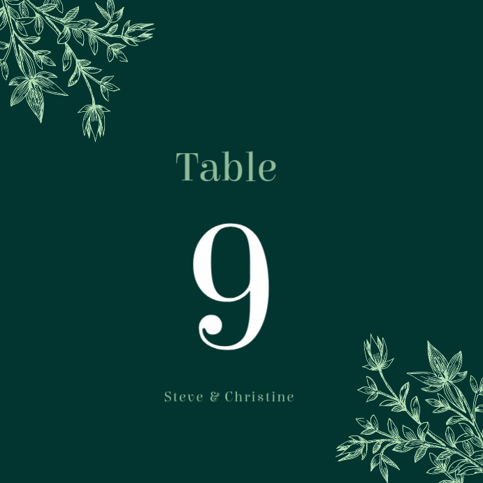 Table no. wedding invitation card Template | PosterMyWall