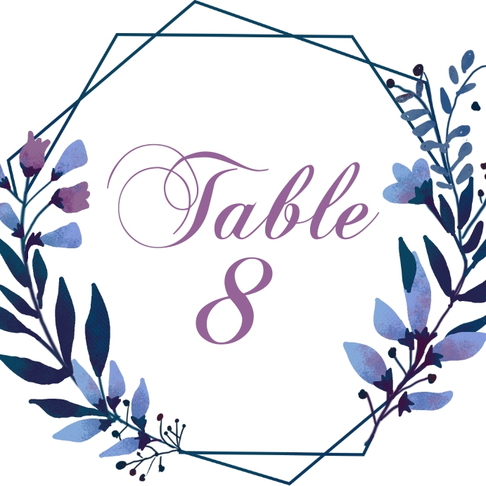 Table Number Card Template | PosterMyWall