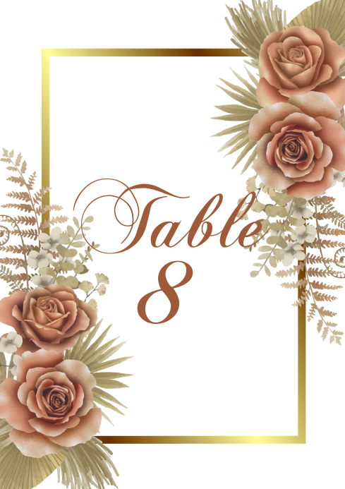 Copy of Table Number Card | PosterMyWall