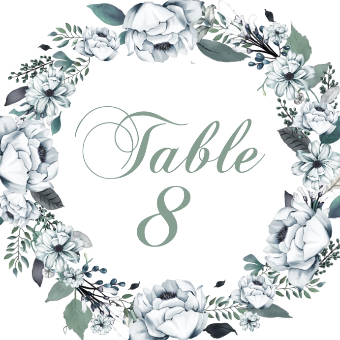 Table Number Card Template | PosterMyWall