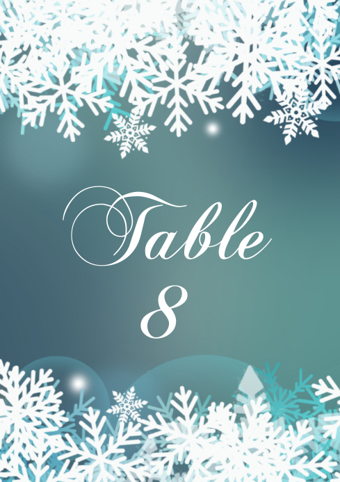 Table Number Card Template | PosterMyWall
