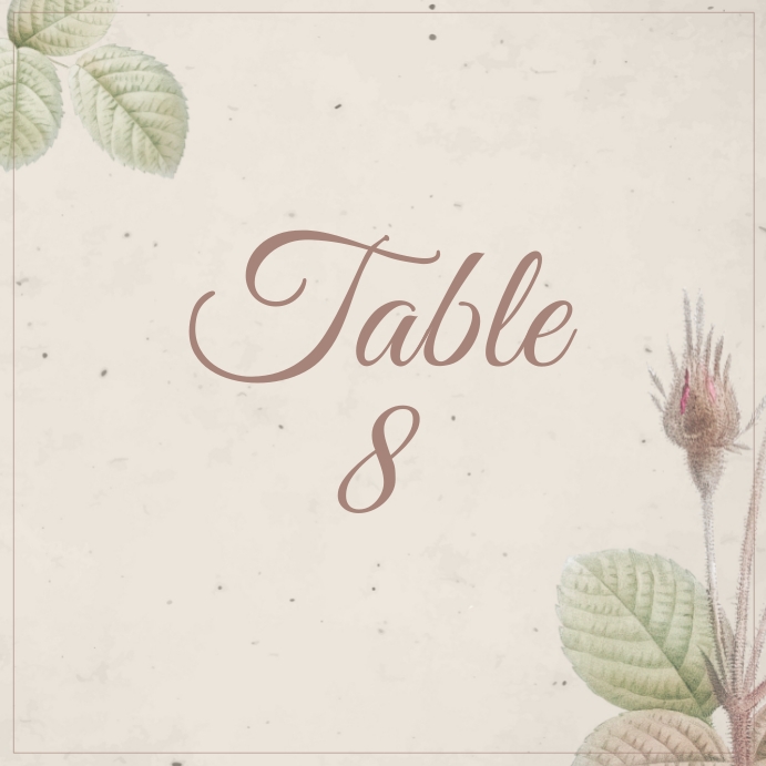 Copy of Table Number Template | PosterMyWall