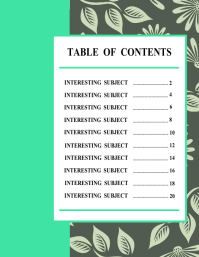Table of Content Template | PosterMyWall