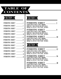 Free Table of Content Templates | PosterMyWall