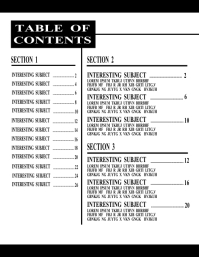 Table of Content Template | PosterMyWall