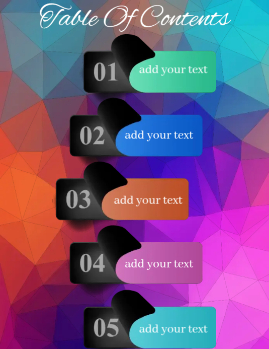 Table of Contents Template | PosterMyWall