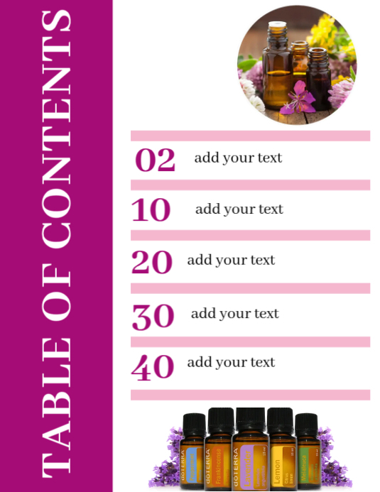 Copy of Table of Contents | PosterMyWall