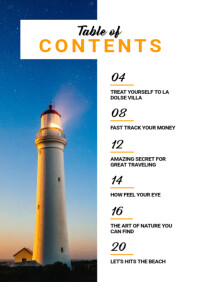 Table of Contents Template | PosterMyWall