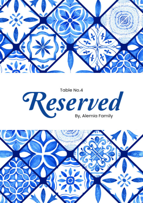 Table Reserved Template | PosterMyWall