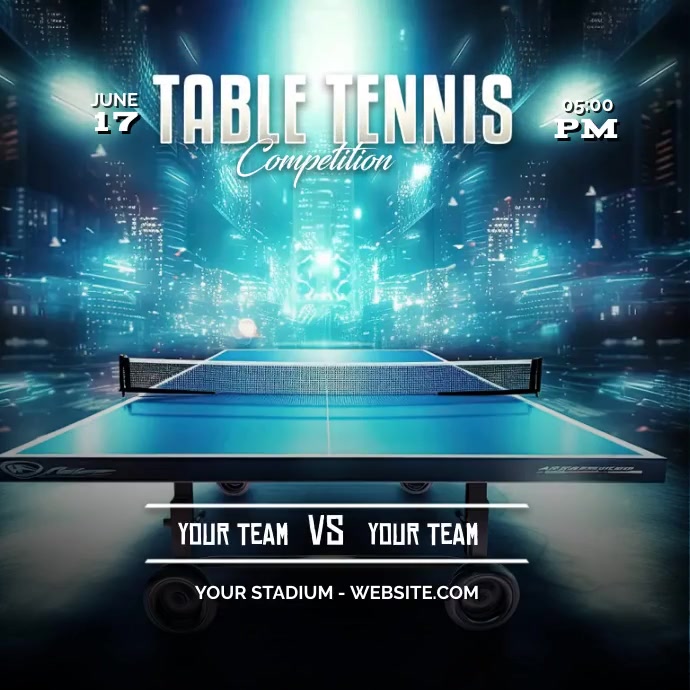 Table Tennis Template | PosterMyWall