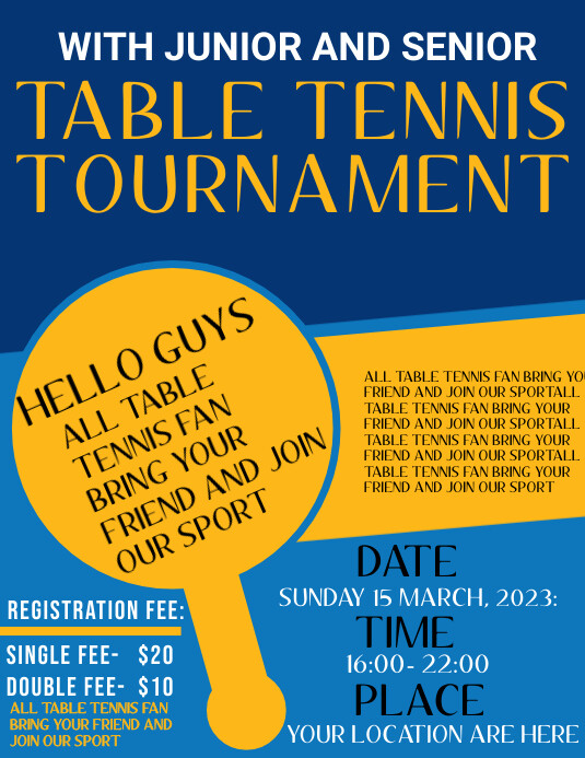 Table Tennis template | PosterMyWall