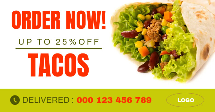 taco delivery takeout mexican restaurant Template | PosterMyWall