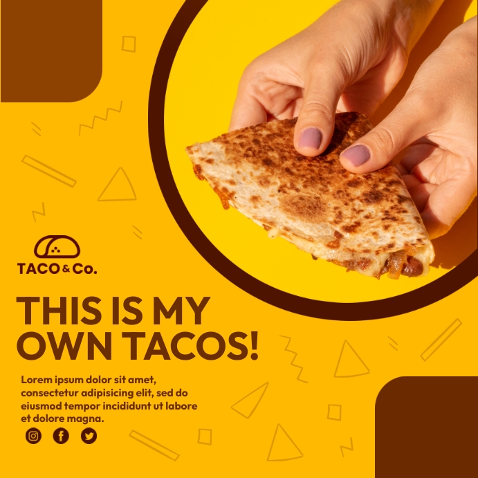 Taco Food Ads Template | PosterMyWall