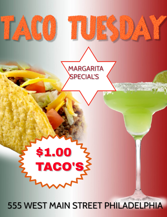 TACO TUESDAY BAR TACO TUESDAY Template | PosterMyWall