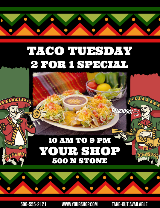 TACO TUESDAY Template | PosterMyWall