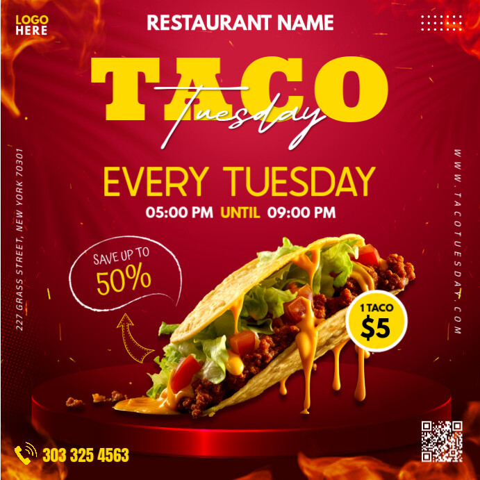 taco tuesday Template | PosterMyWall