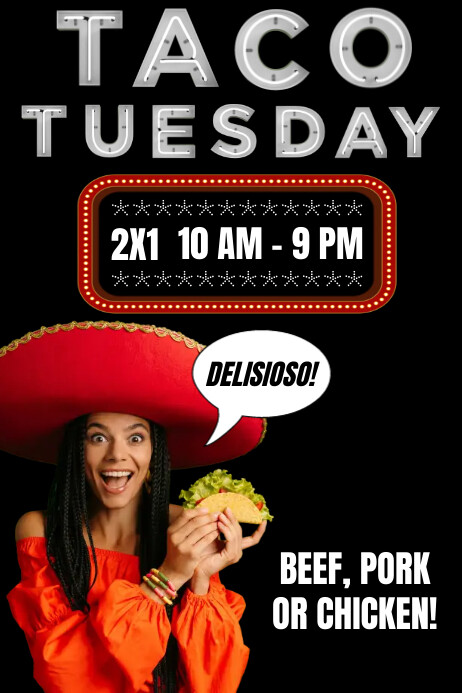 Plantilla de TACO TUESDAY | PosterMyWall