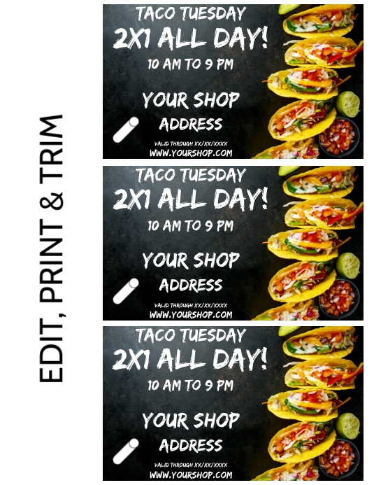 TACO TUESDAY Template | PosterMyWall