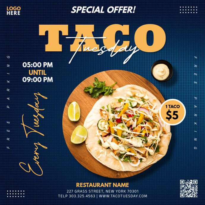 Plantilla de taco tuesday | PosterMyWall
