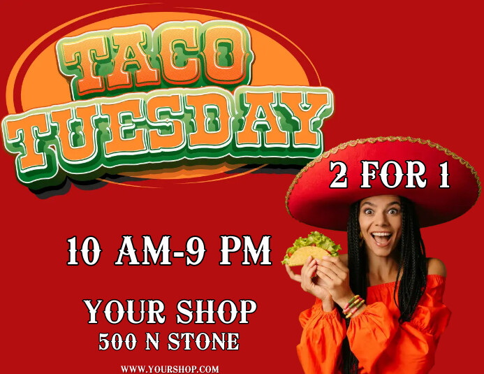 TACO TUESDAY Template | PosterMyWall