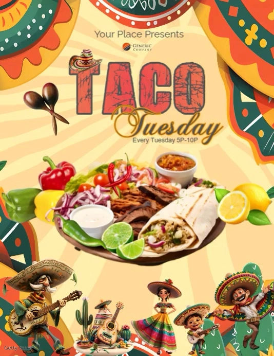 Taco Tuesday Flyer Template | PosterMyWall