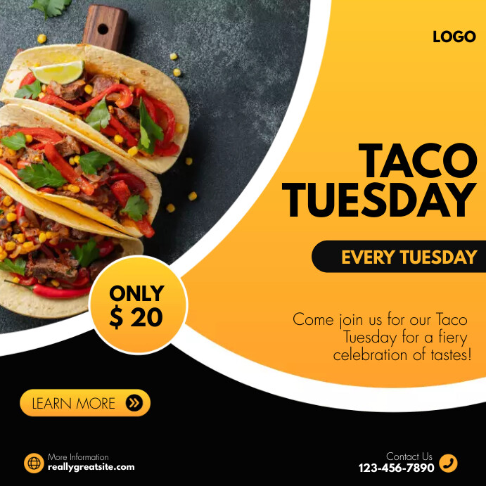 TACO TUESDAY FLYERS TEMPLATES | PosterMyWall