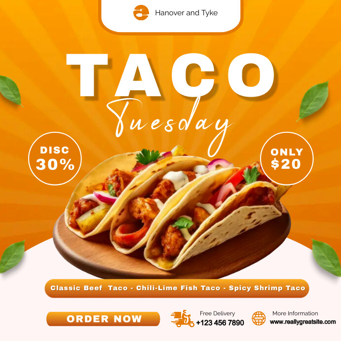 Taco Tuesday Instagram Post Templat | PosterMyWall
