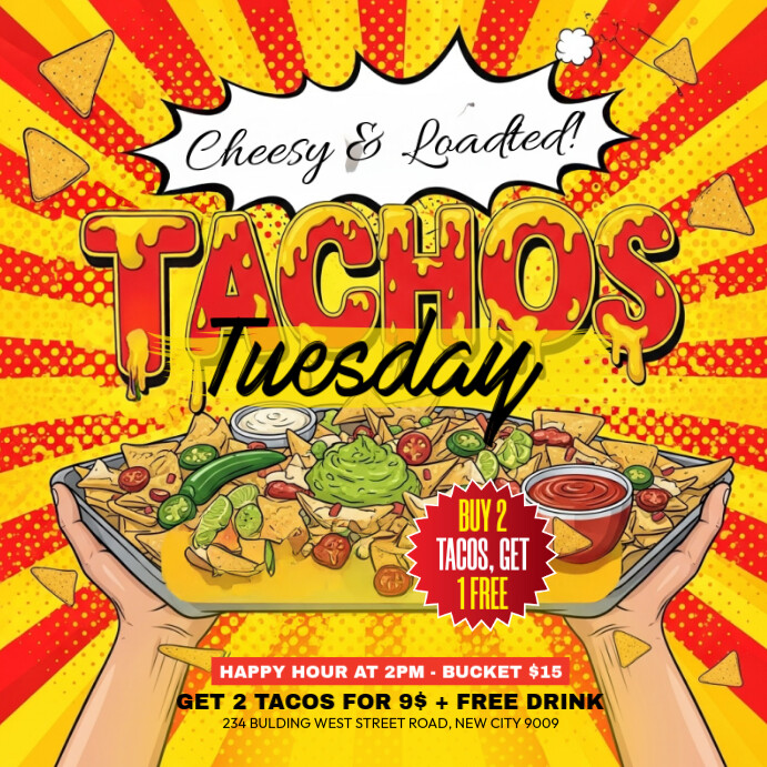 Taco Tuesday Instagram Post Template | PosterMyWall