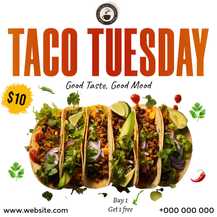 Copy of Taco Tuesday Menu Flyer | PosterMyWall