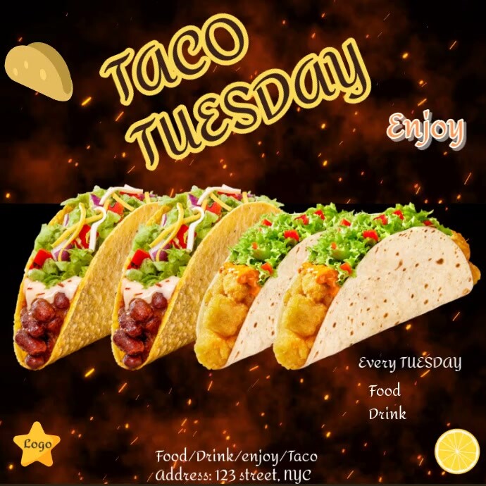 TACO TUESDAY NIGHT Template | PosterMyWall