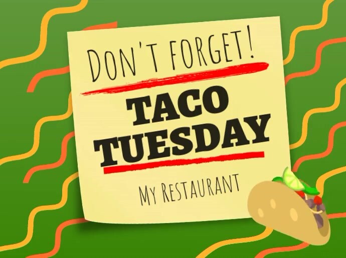 Plantilla de Taco Tuesday Post-It | PosterMyWall