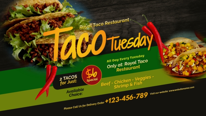 Taco Tuesday Twitter Post Template | PosterMyWall