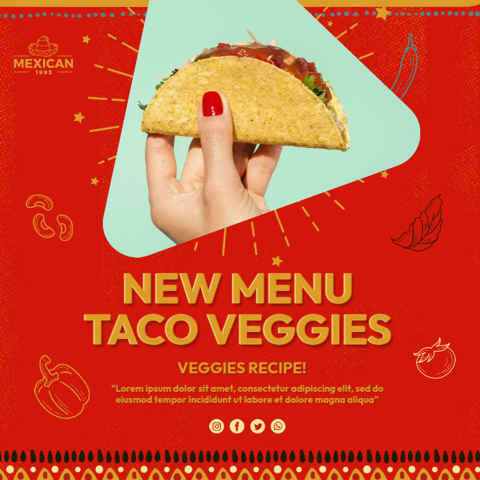 Iklan Sayuran Taco Templat | PosterMyWall