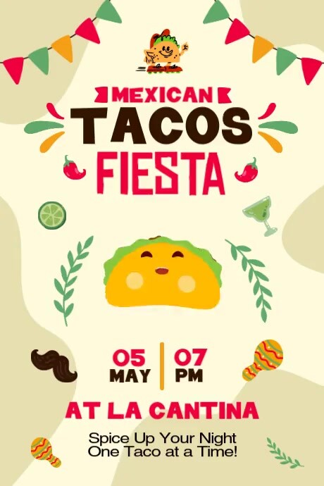 Tacos Fiesta Night Template | PosterMyWall