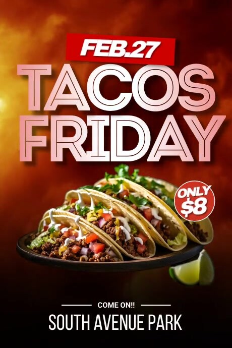 Tacos Friday Party Template | PosterMyWall