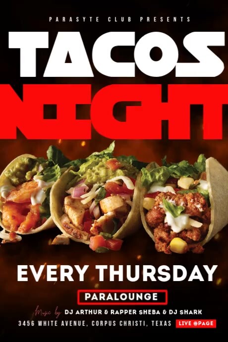Tacos Menu Offer Template | PosterMyWall