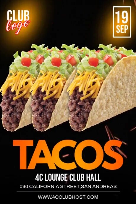 Plantilla de Tacos Night | PosterMyWall