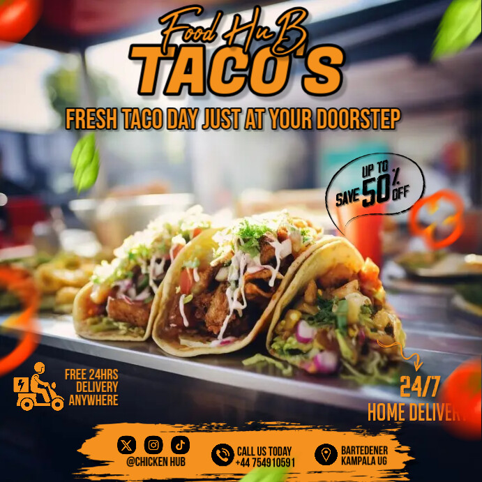 Plantilla de Tacos Resturant Instagram Post | PosterMyWall