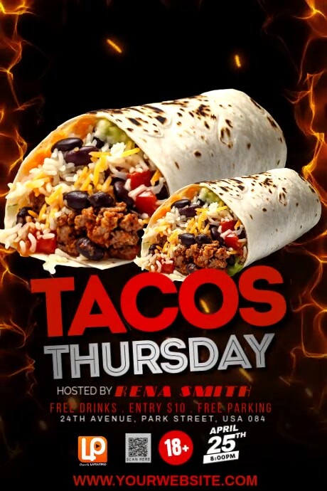 Modèle Tacos Thursday Night | PosterMyWall