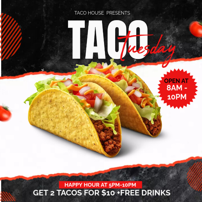 Plantilla de Tacos Tuesday | PosterMyWall