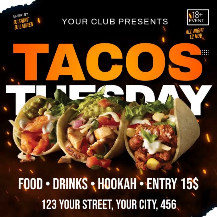 Tacos Tuesday Template | PosterMyWall