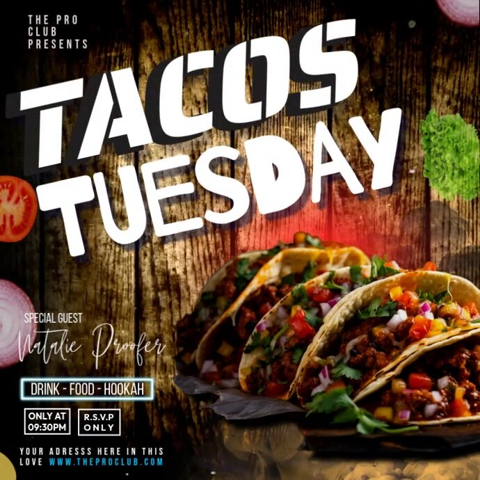 Tacos Tuesday Party Event Template | PosterMyWall