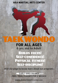 TAEKWONDO Class Flyer Template | PosterMyWall