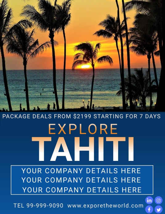 TAHITI Template | PosterMyWall