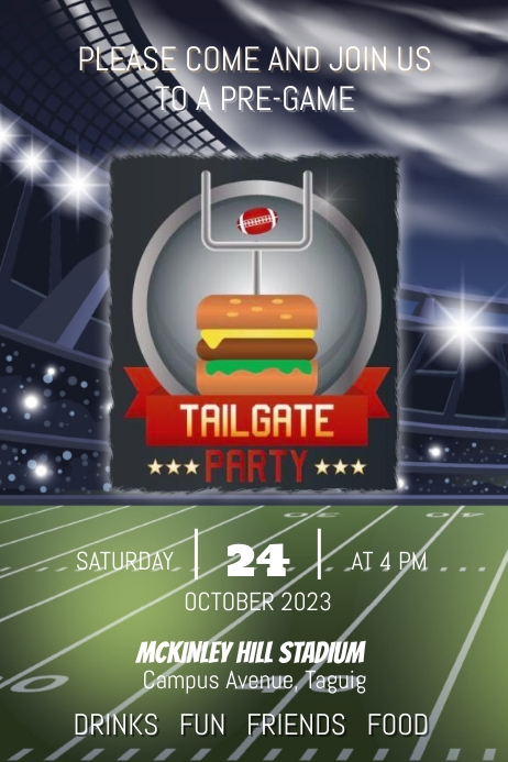 Tailgate party poster Template | PosterMyWall